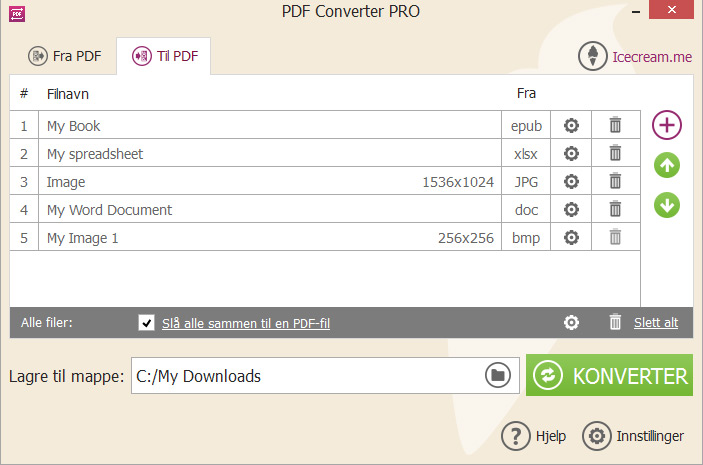 PDF Converter: Konverter PDF til JPG, JPG til PDF, EPUB til PDF, DOC ...