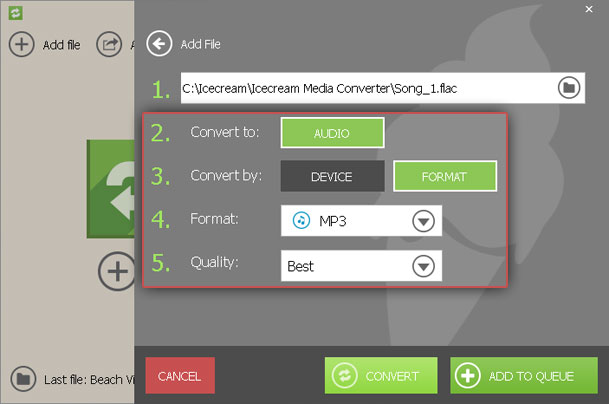 How to Convert FLAC files - Icecream Apps