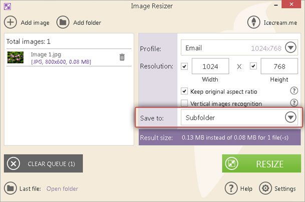 How To Resize PNG Image Icecream Apps